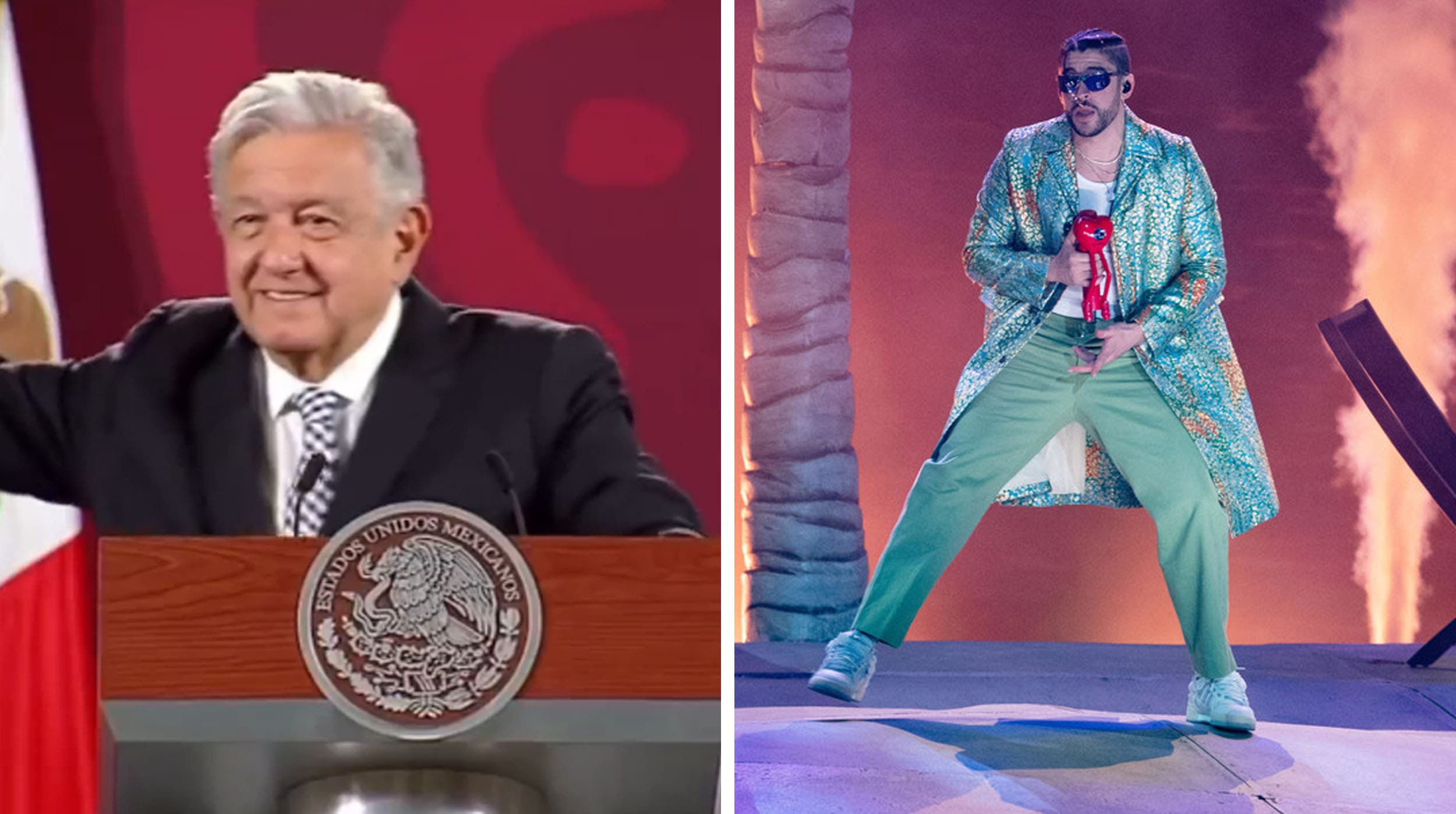Video | AMLO busca colaboración con Bad Bunny para dar concierto ...