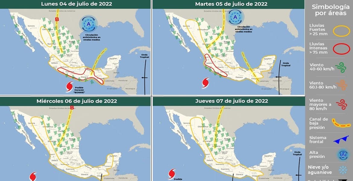 Esta semana se espera tiempo inestable en Morelos por ciclón tropical 'Bonnie' | Diario de ...