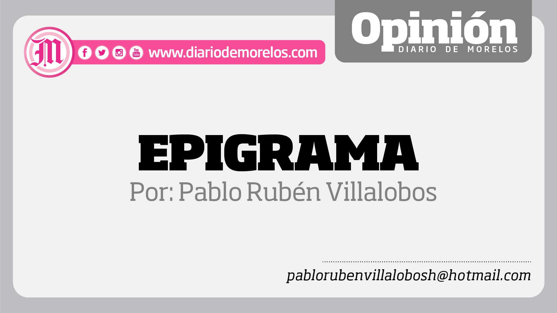 Epigrama | Diario de Morelos