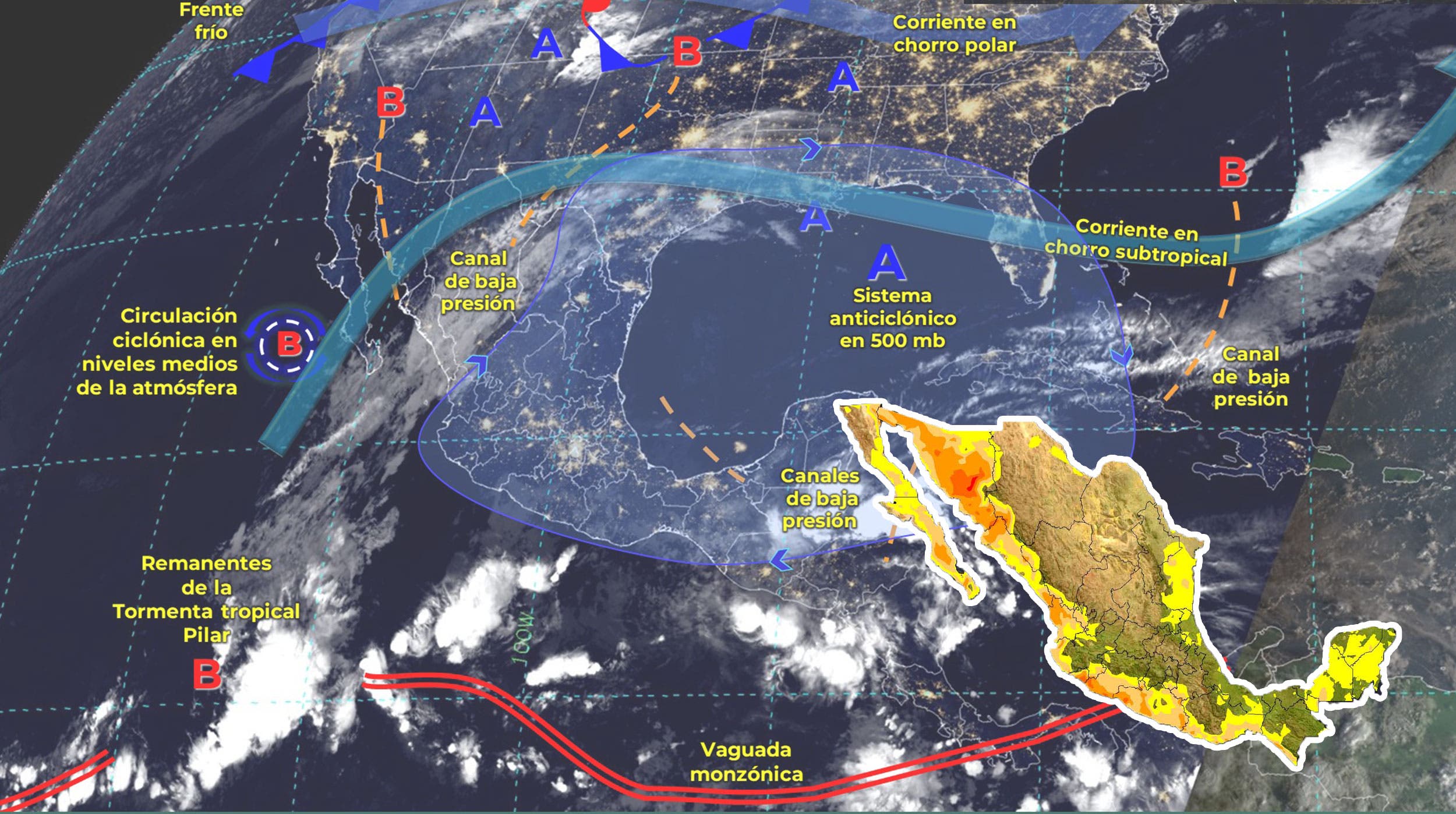 Clima extremo en México: Altas temperaturas y posibles lluvias en varias regiones de México ...