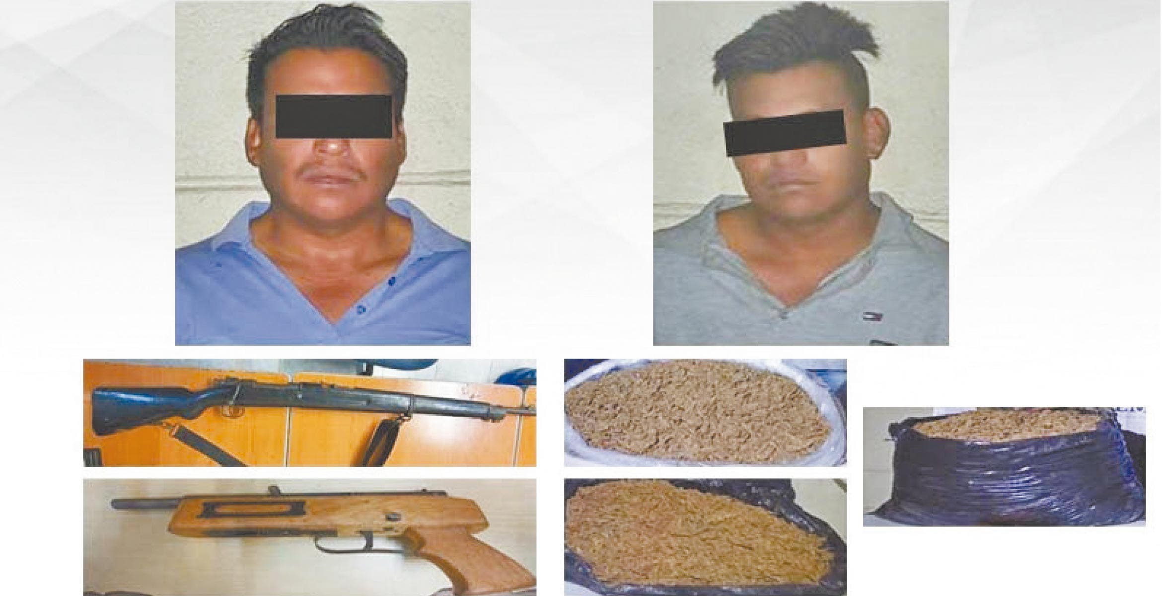 Par de sujetos detenidos con 90 kilos de droga y armas en Morelos | Noticias | Diario de Morelos
