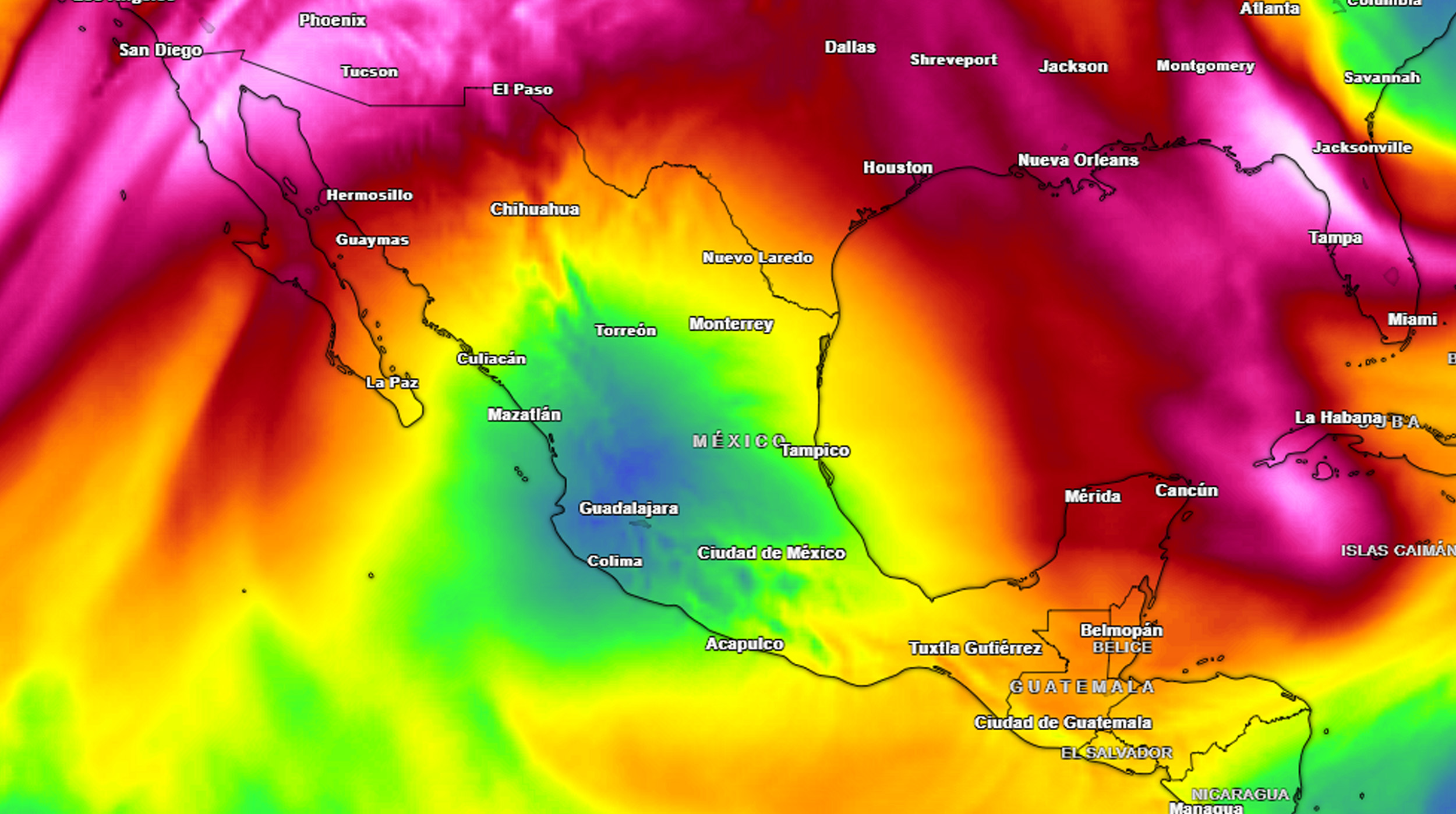 Prevén en México temperaturas de hasta 43 grados durante 7 días