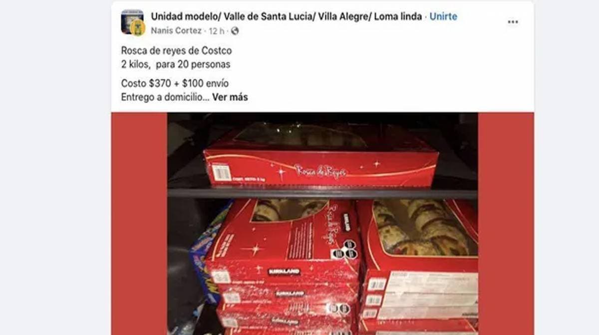 La reventa de roscas de reyes de Costco alcanza hasta 2 mil pesos