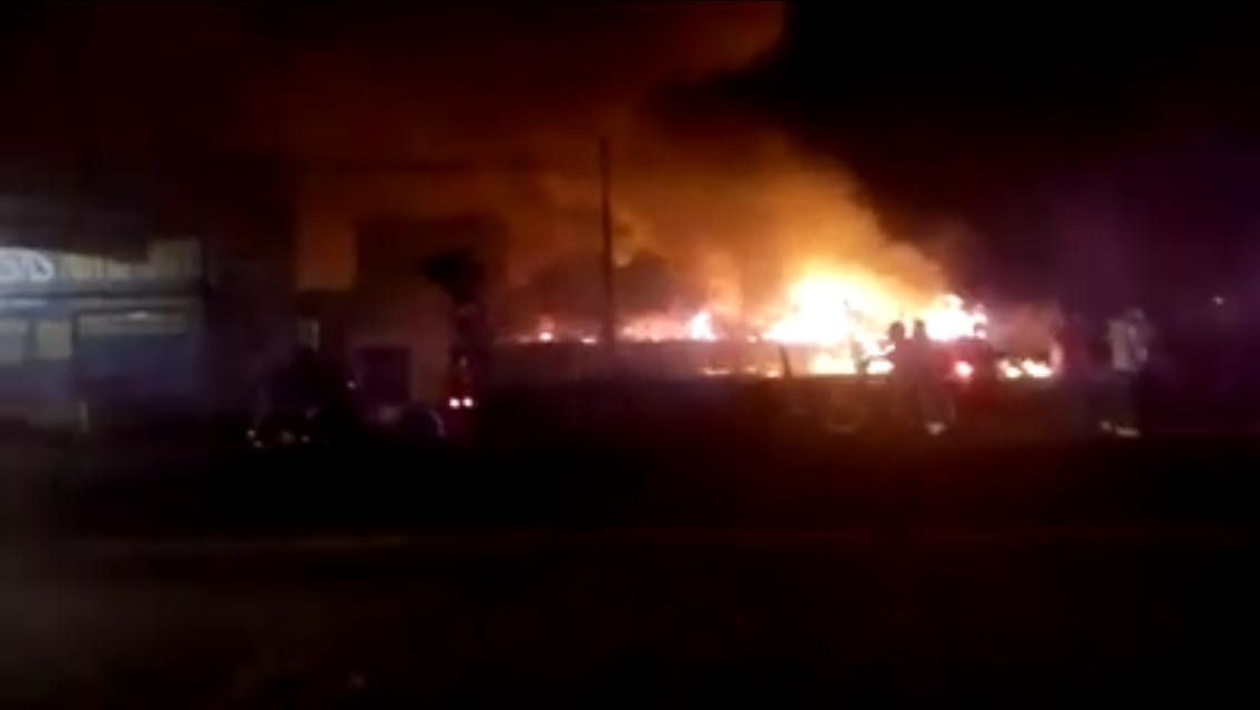 Incendio en tianguis de cohetes de Xoxocotla, Morelos