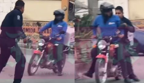 Motociclista que llevó a policía, el héroe del día en Morelos